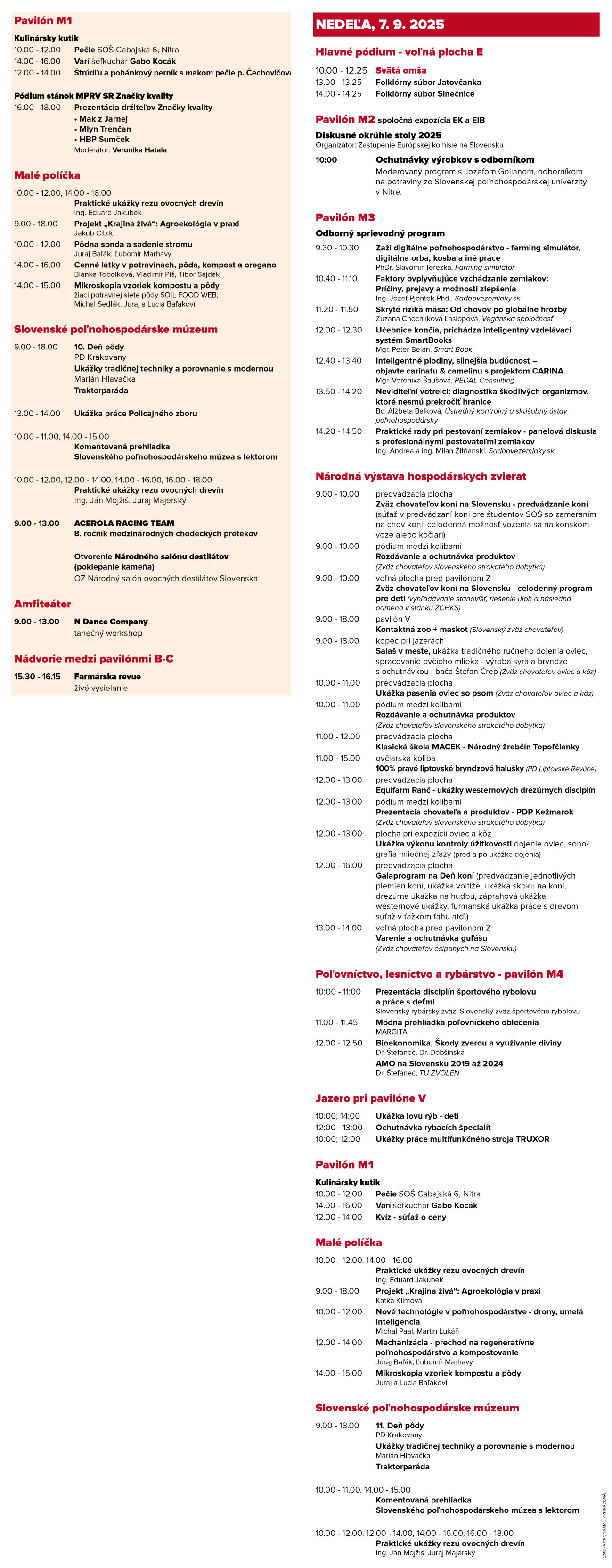 Kompletný program výstavy AGROKOMPLEX 2025 - Poľnoinfo.sk